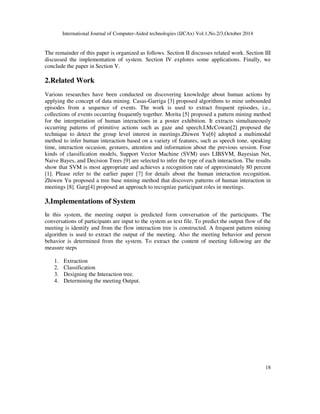 Extracting frequent pattern from Human Interaction in Meeting using Tree based Approach | PDF