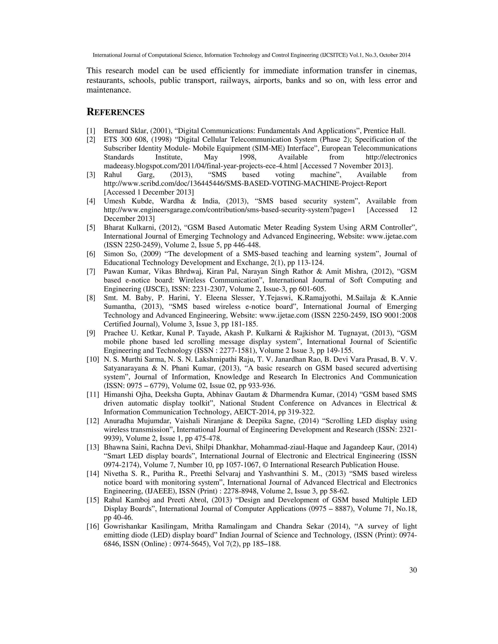 Design and Implementation of A GSM-Based Scrolling Message Display Board | PDF