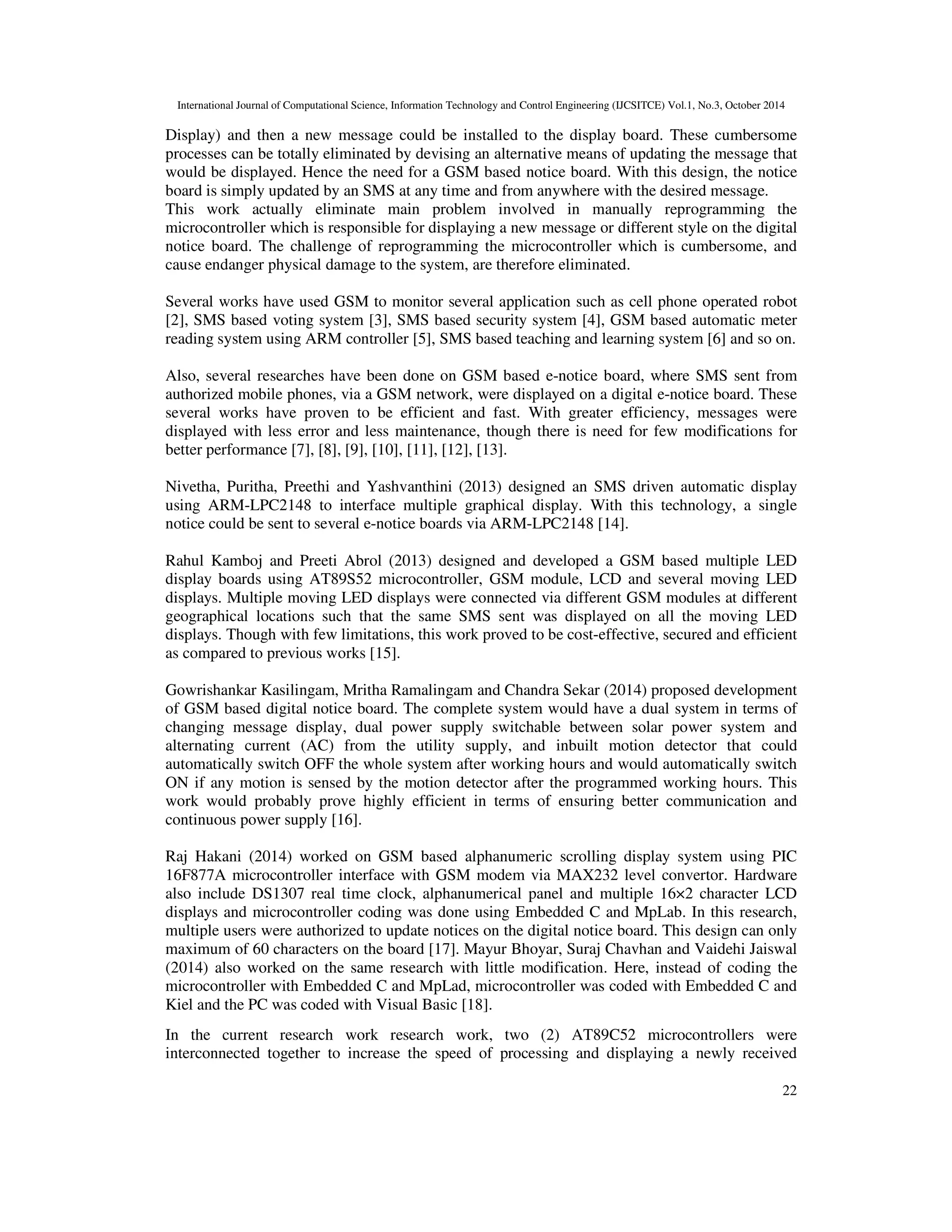 Design and Implementation of A GSM-Based Scrolling Message Display Board | PDF