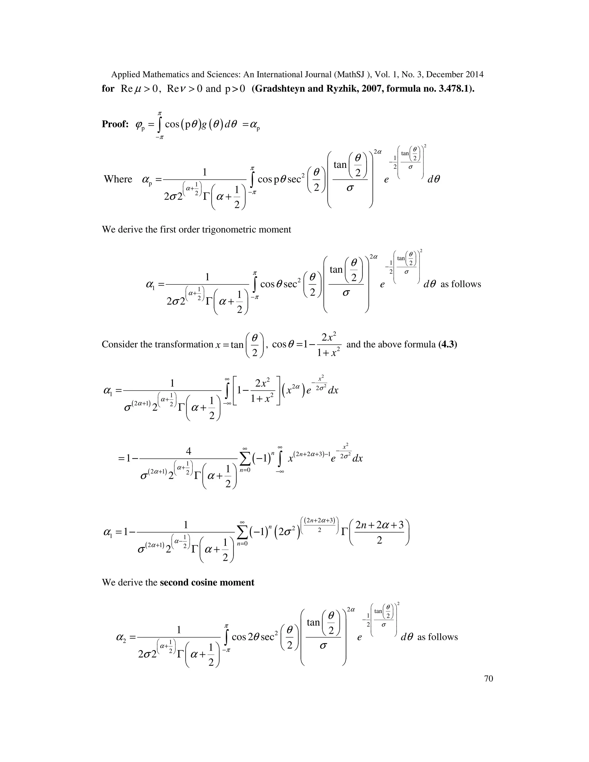 Stereographic Circular Normal Moment Distribution | PDF