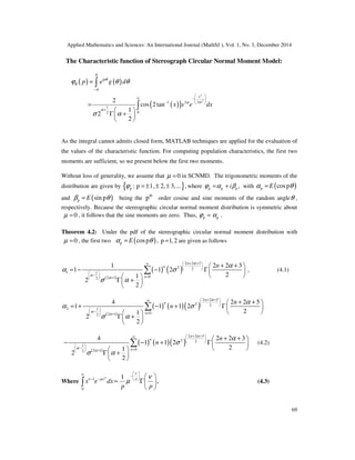 Stereographic Circular Normal Moment Distribution | PDF