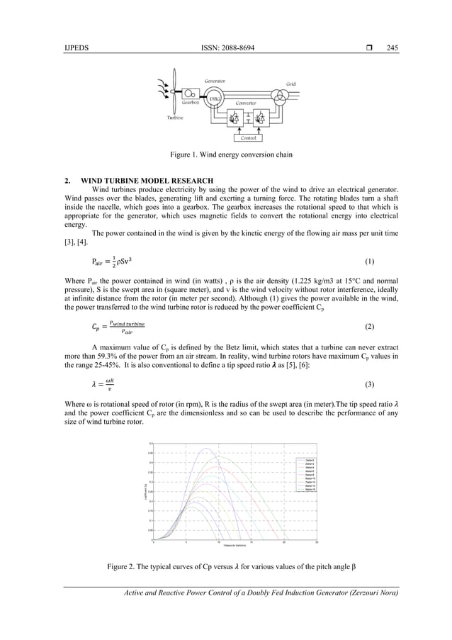 Active And Reactive Power Control Of A Doubly Fed Induction Generator