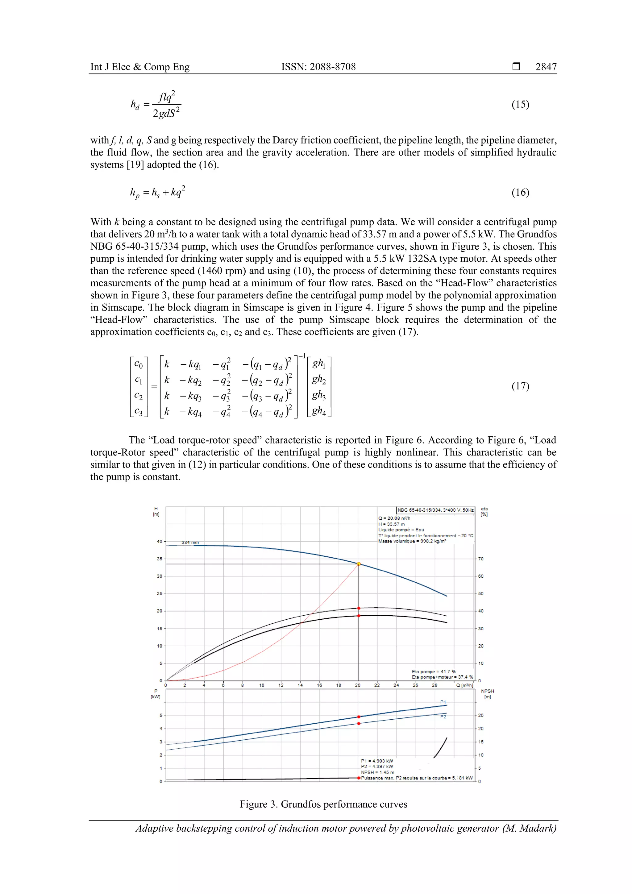 Adaptive backstepping control of induction motor powered by photovoltaic generator | PDF