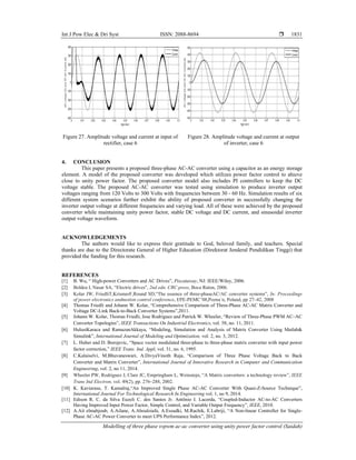 Modelling of three phase SVPWM AC-AC converter using unity power factor control | PDF
