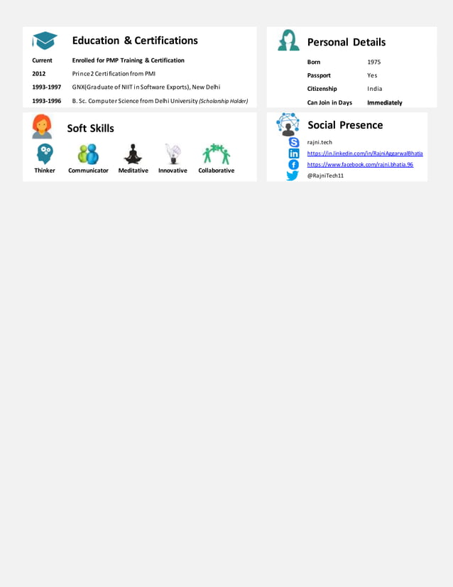 Rajni CV - PM-Final | DOCX | Computer Software and Applications | Computing