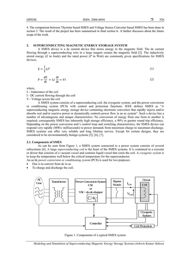 Modeling and Simulation of Superconducting Magnetic Energy Storage ... Modeling and Simulation of Superconducting Magnetic Energy Storage ...