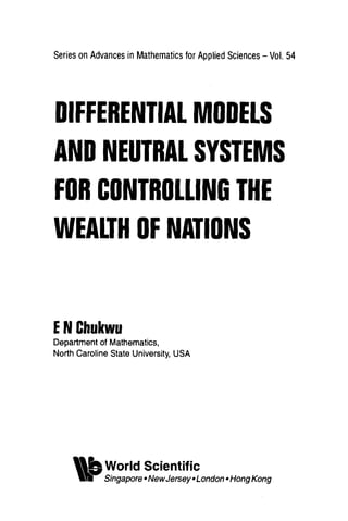 Differential Models And Neutral Systems For Controlling The Wealth Of ...