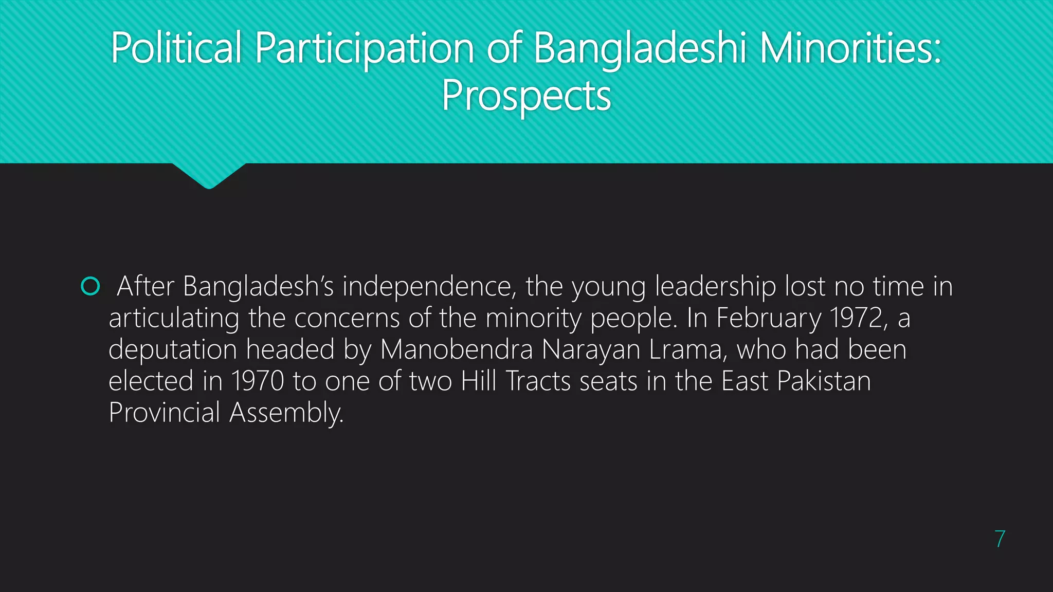 Political participation of Minority People in Bangladesh | PPTX