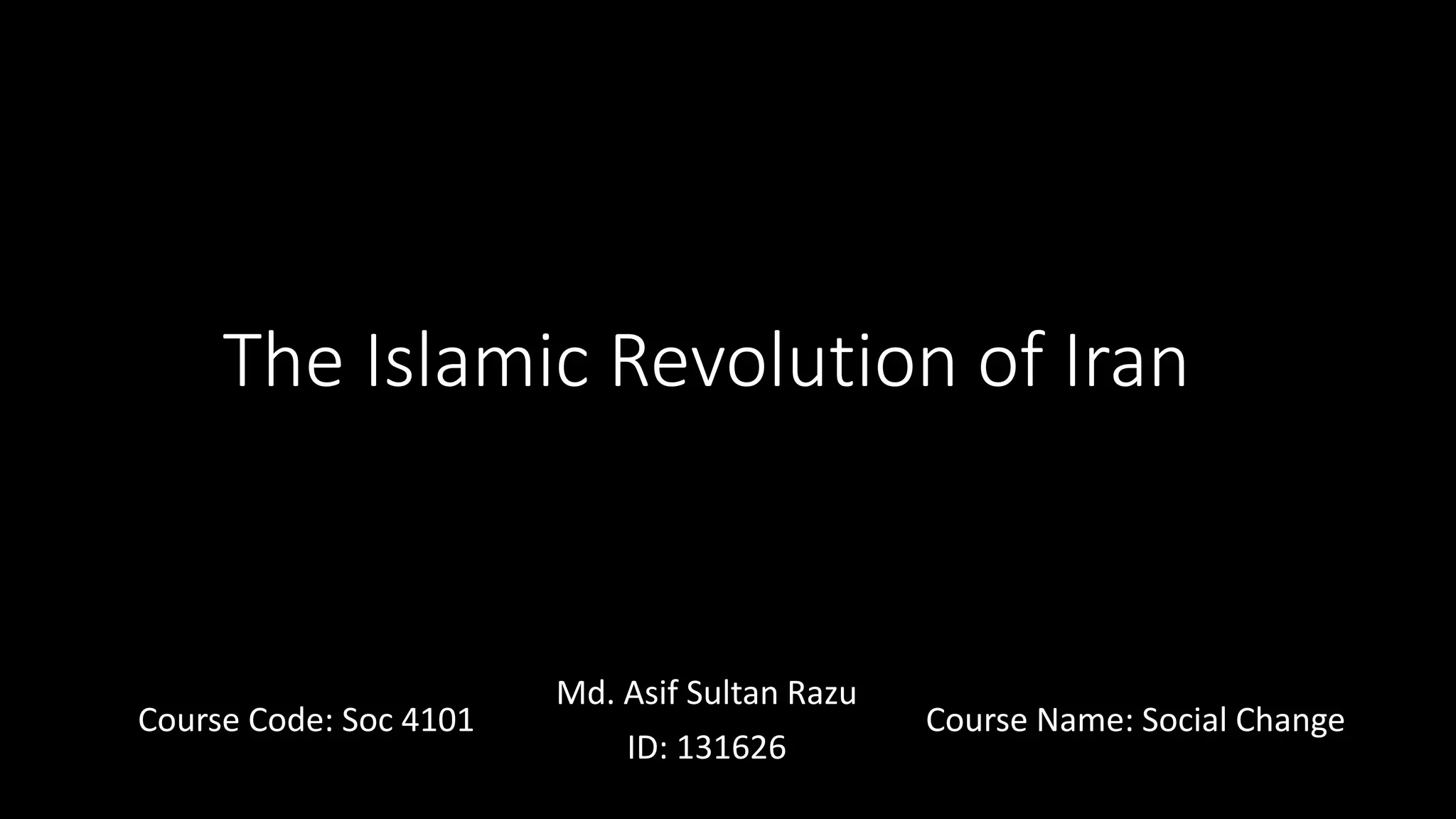 The Islamic Revolution of Iran | PPTX