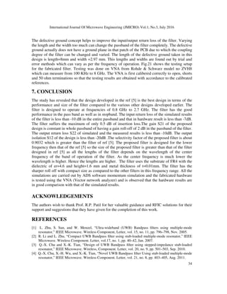A DESIGN AND ANALYSIS OF COMPACT MICROSTRIP BANDPASS FILTER WITH ...
