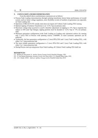 Load Flow Analysis for Process – Tank Loading Power Generation Networks ...