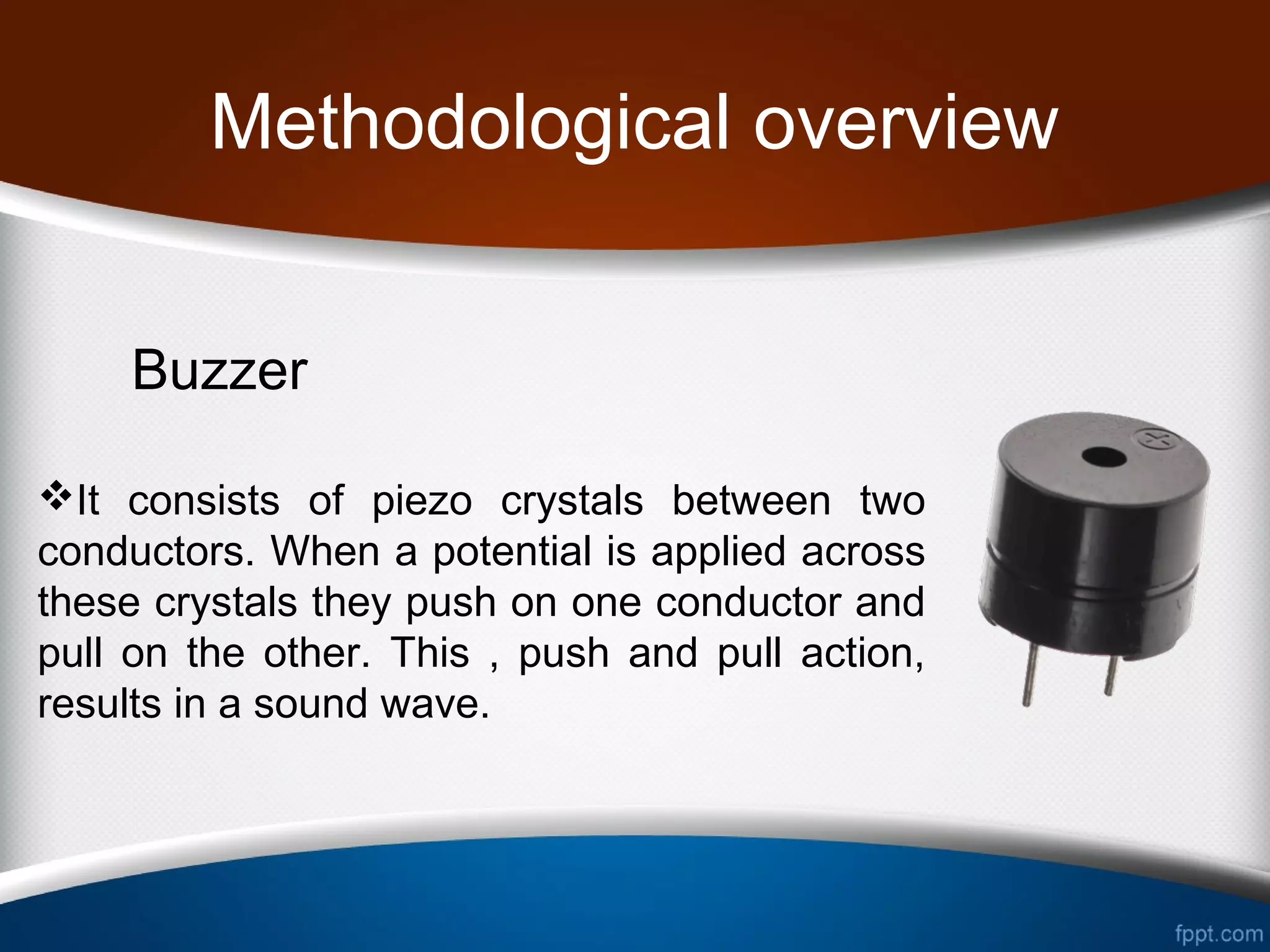 sensor assisted smart white cane for blind man using Arduino UNO | PPT