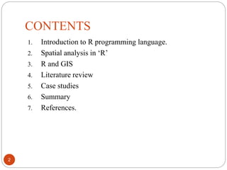 R programming language in spatial analysis | PPT