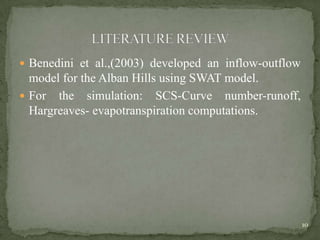 APPLICATIONS OF ARC SWAT MODEL FOR HYDROLOGICAL MODELLING | PPTX