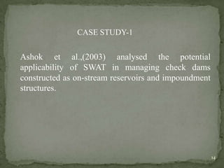 APPLICATIONS OF ARC SWAT MODEL FOR HYDROLOGICAL MODELLING | PPTX