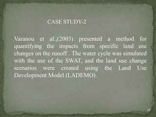 APPLICATIONS OF ARC SWAT MODEL FOR HYDROLOGICAL MODELLING | PPTX