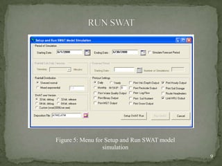 APPLICATIONS OF ARC SWAT MODEL FOR HYDROLOGICAL MODELLING | PPTX