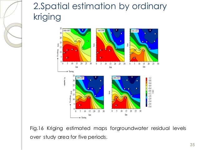 APPLICATION OF KRIGING IN GROUND WATER STUDIES