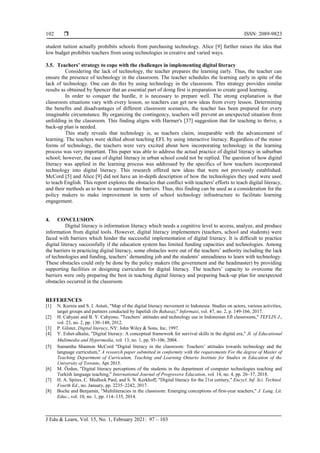 Investigating teachers’ attitude toward digital literacy in EFL classroom | PDF | Education