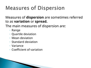 Measure of Dispersion - Grade 8 Statistics.ppt