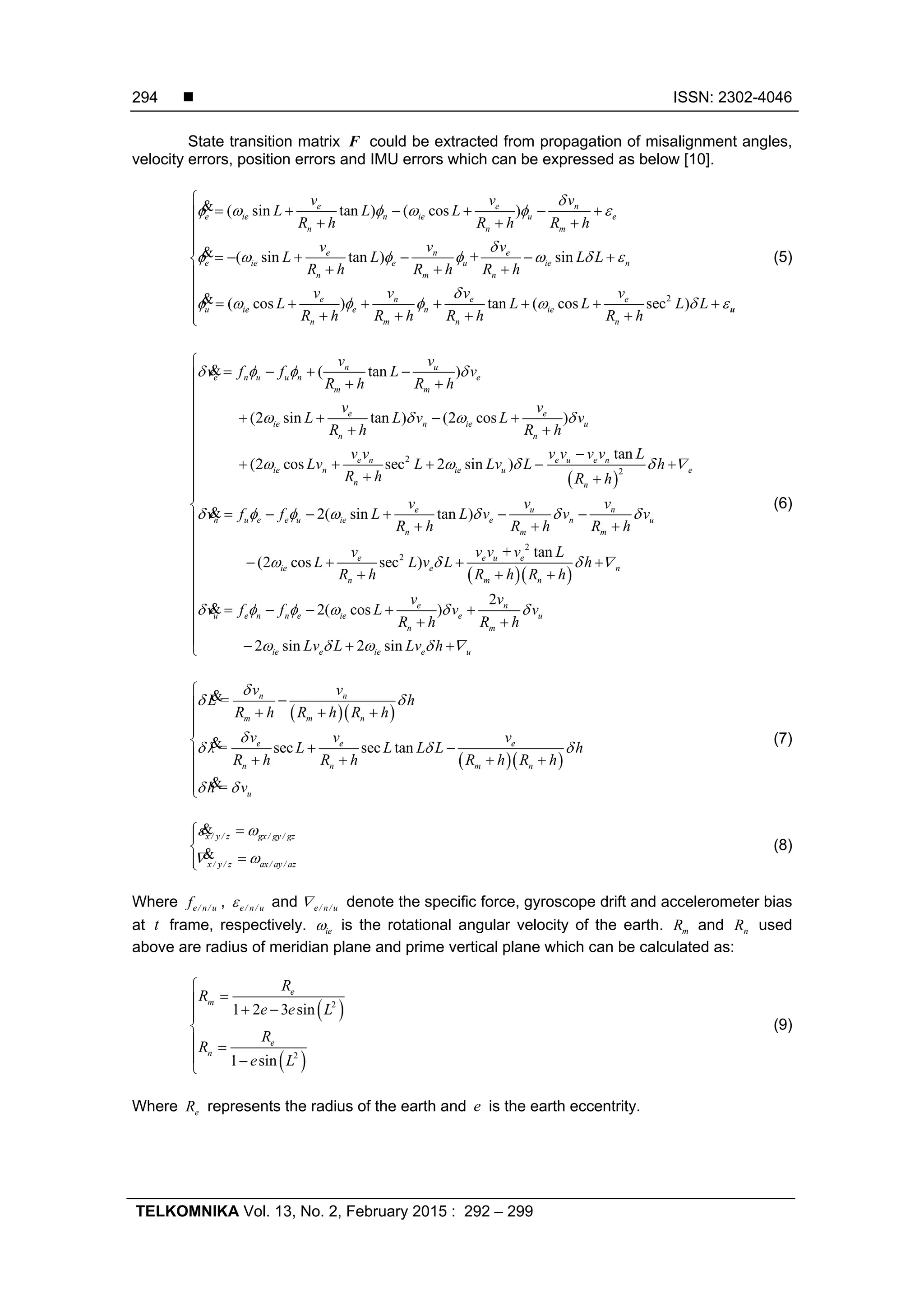 Robust Sinsgnss Integration Method For High Dynamic Applications Pdf 