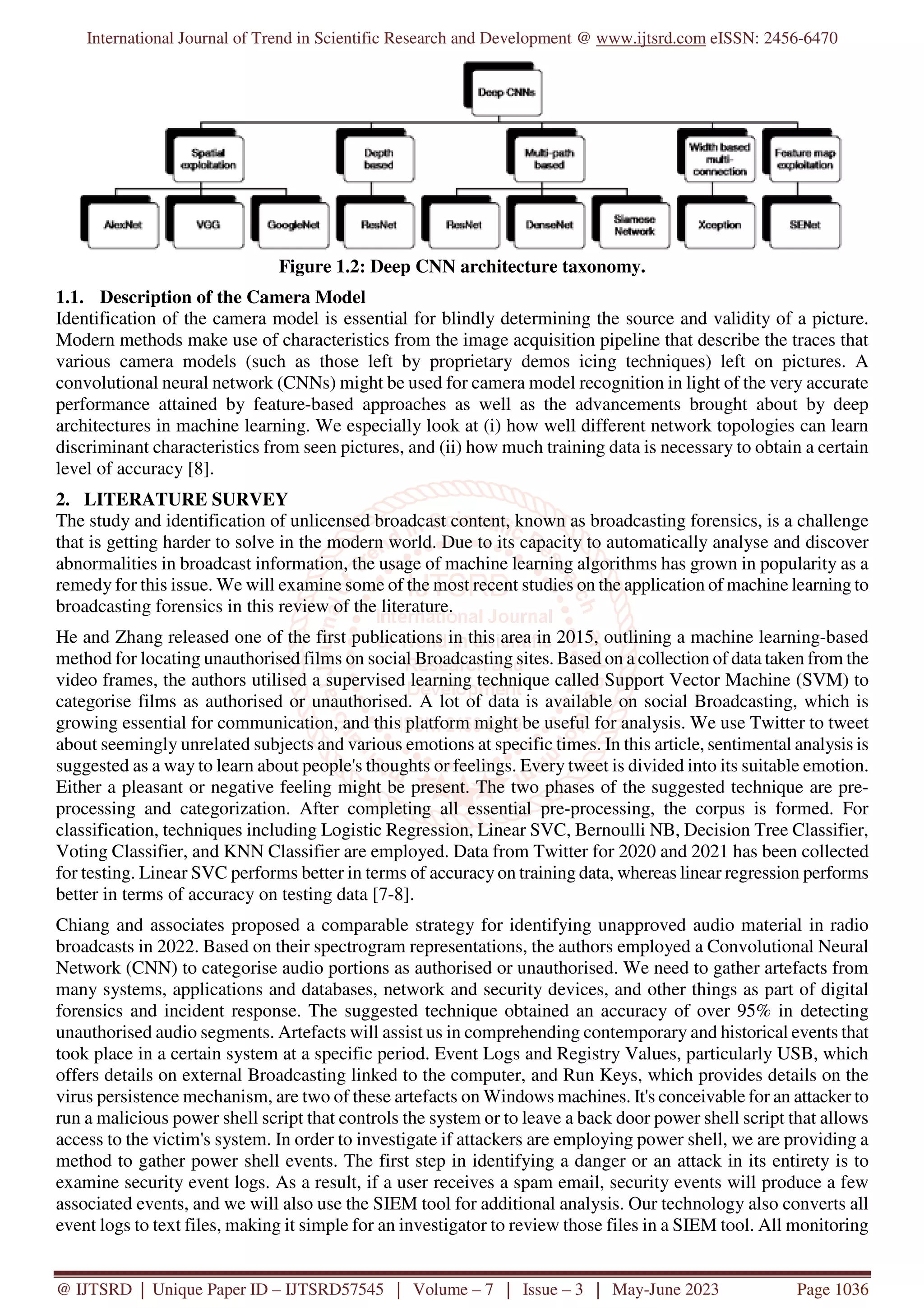 Broadcasting Forensics Using Machine Learning Approaches | PDF