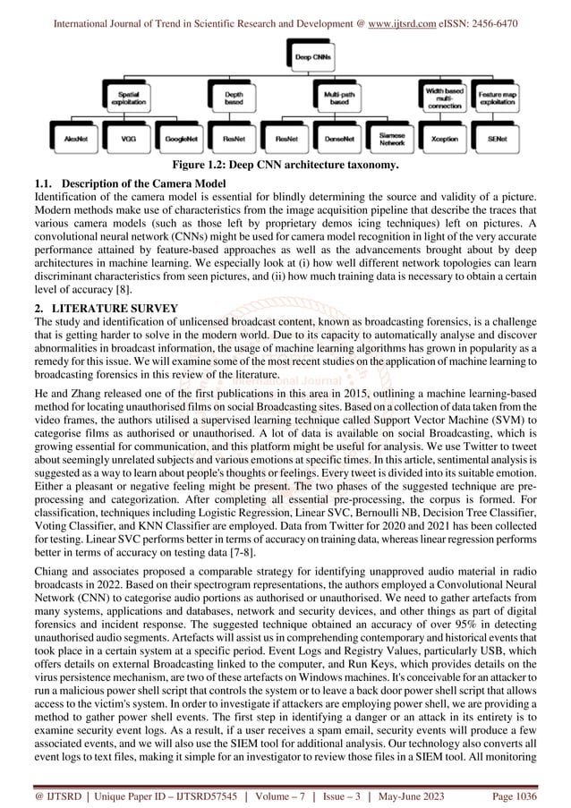 Broadcasting Forensics Using Machine Learning Approaches | PDF