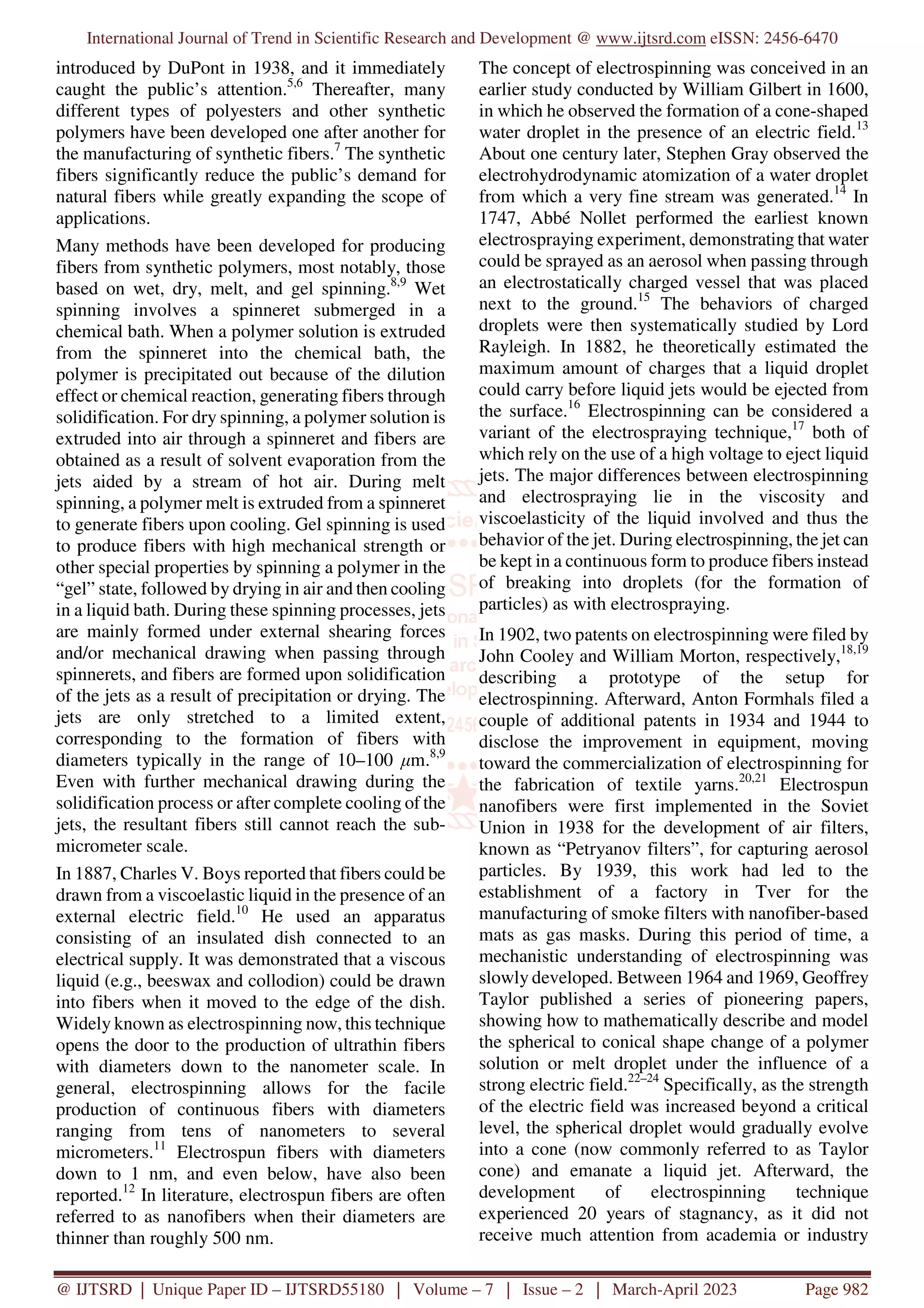 Electrospinning of Nanofibers and their Applications | PDF