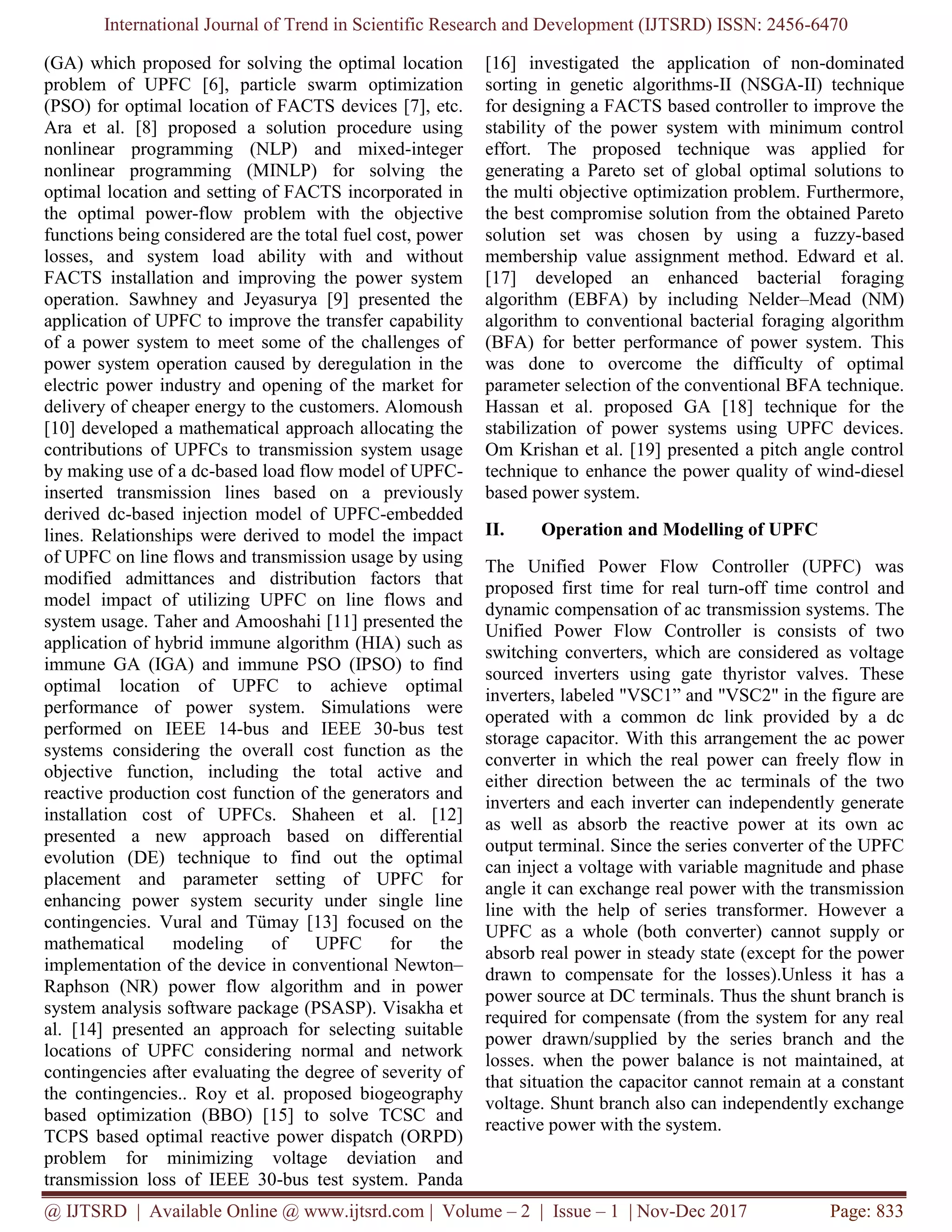 Power Quality Improvement in Power System using UPFC | PDF