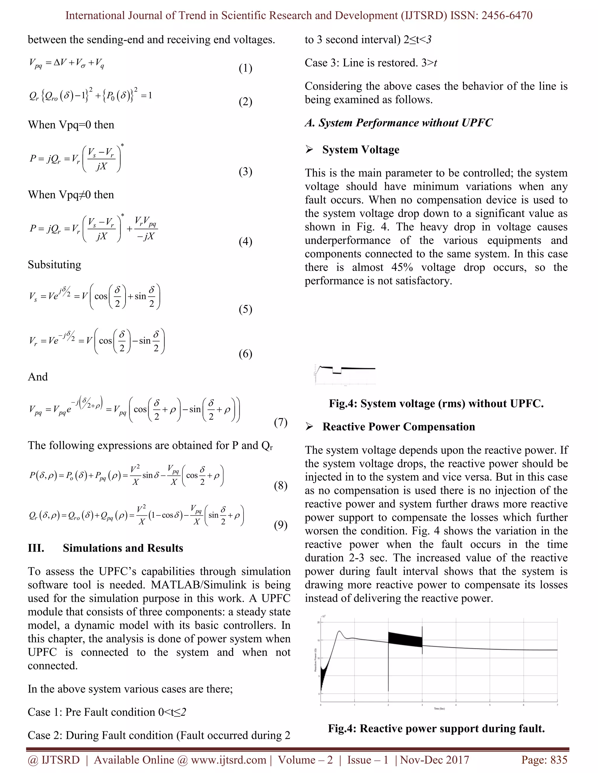 Power Quality Improvement in Power System using UPFC | PDF