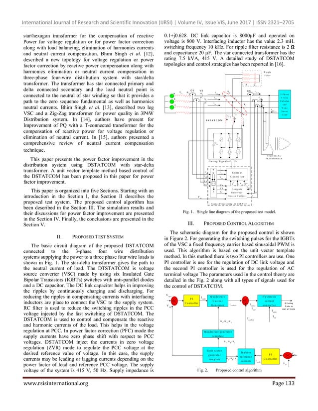 Power Factor Improvement In Distribution System Using Dstatcom Based On