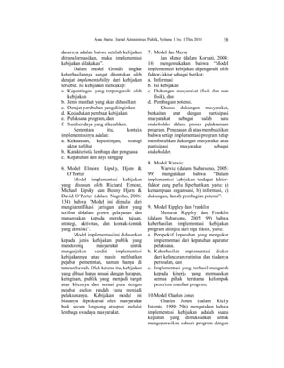 implementasi kebijakan program penanggulangan kebijakan | PDF