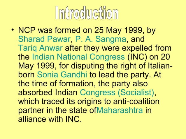 Political Parties Of India | PPT