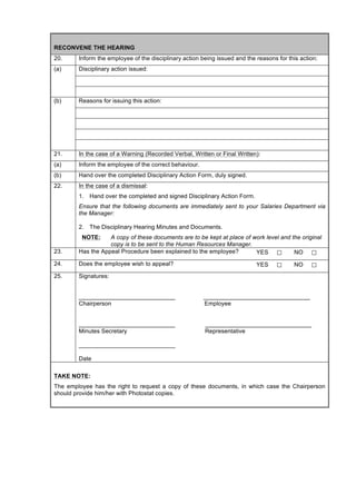 Disciplinary Minutes Form | PDF