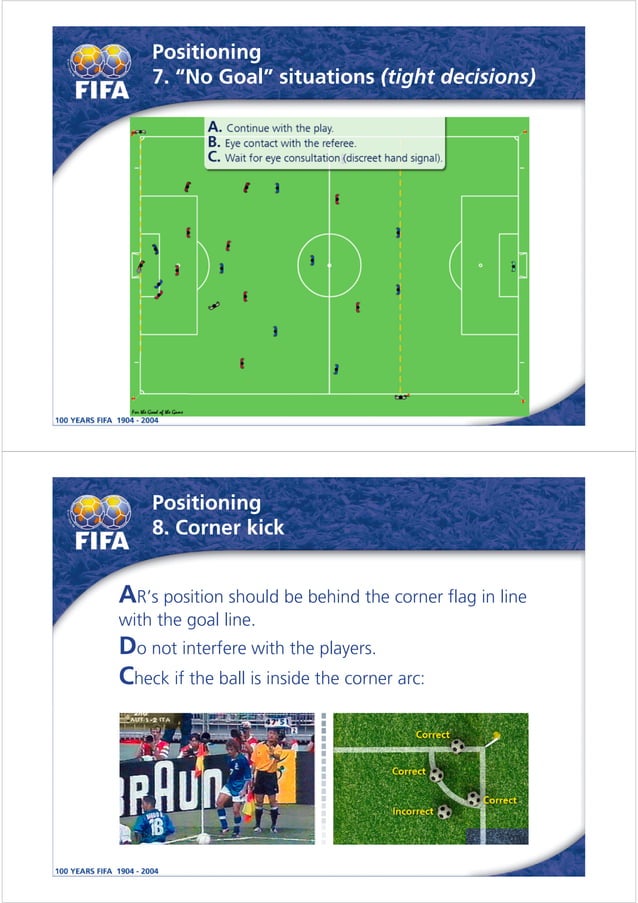Guidelines for Assistant Referees | PDF
