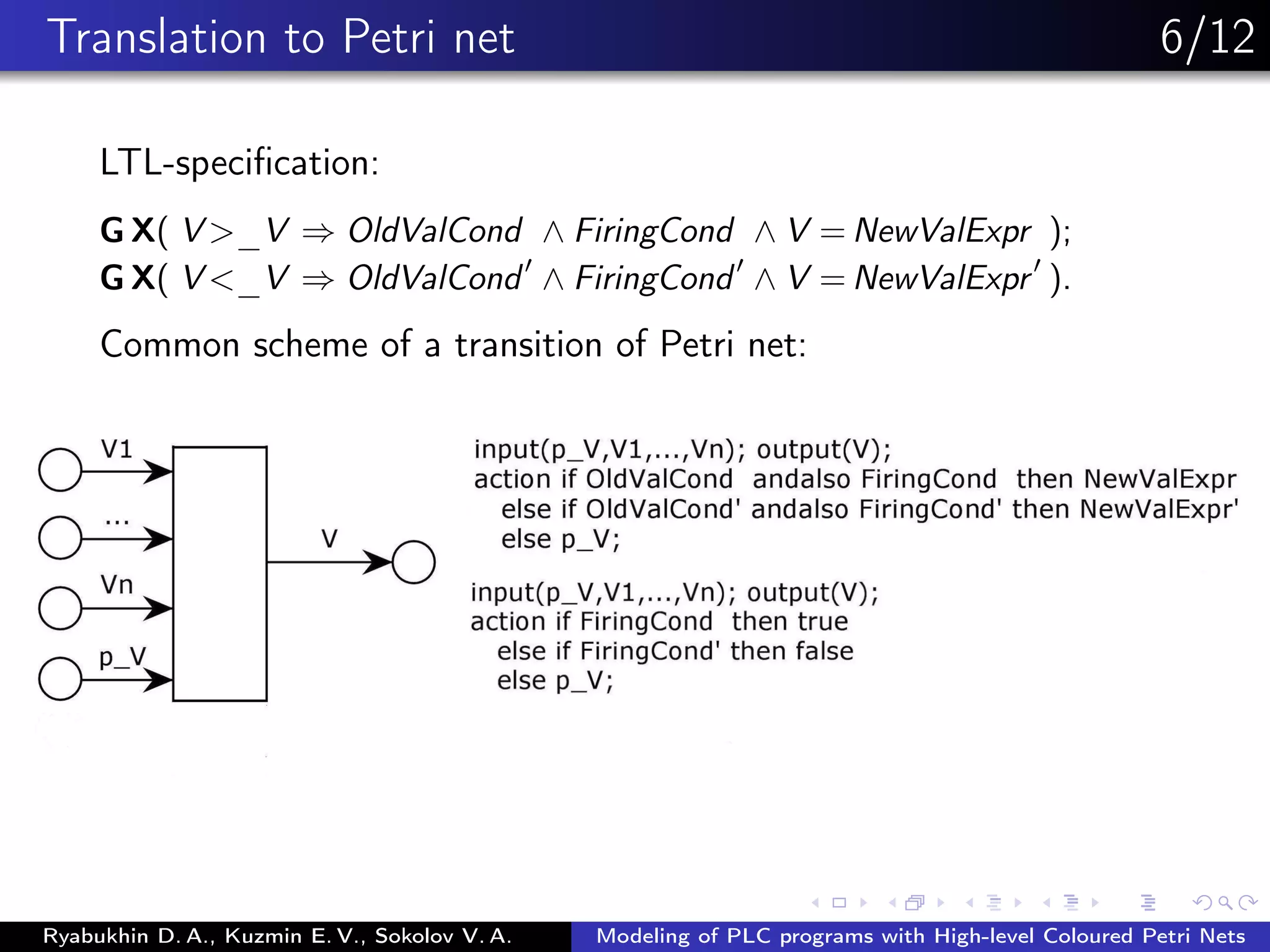 TMPA-2017: Modeling of PLC-programs by High-level Coloured Petri Nets | PPT