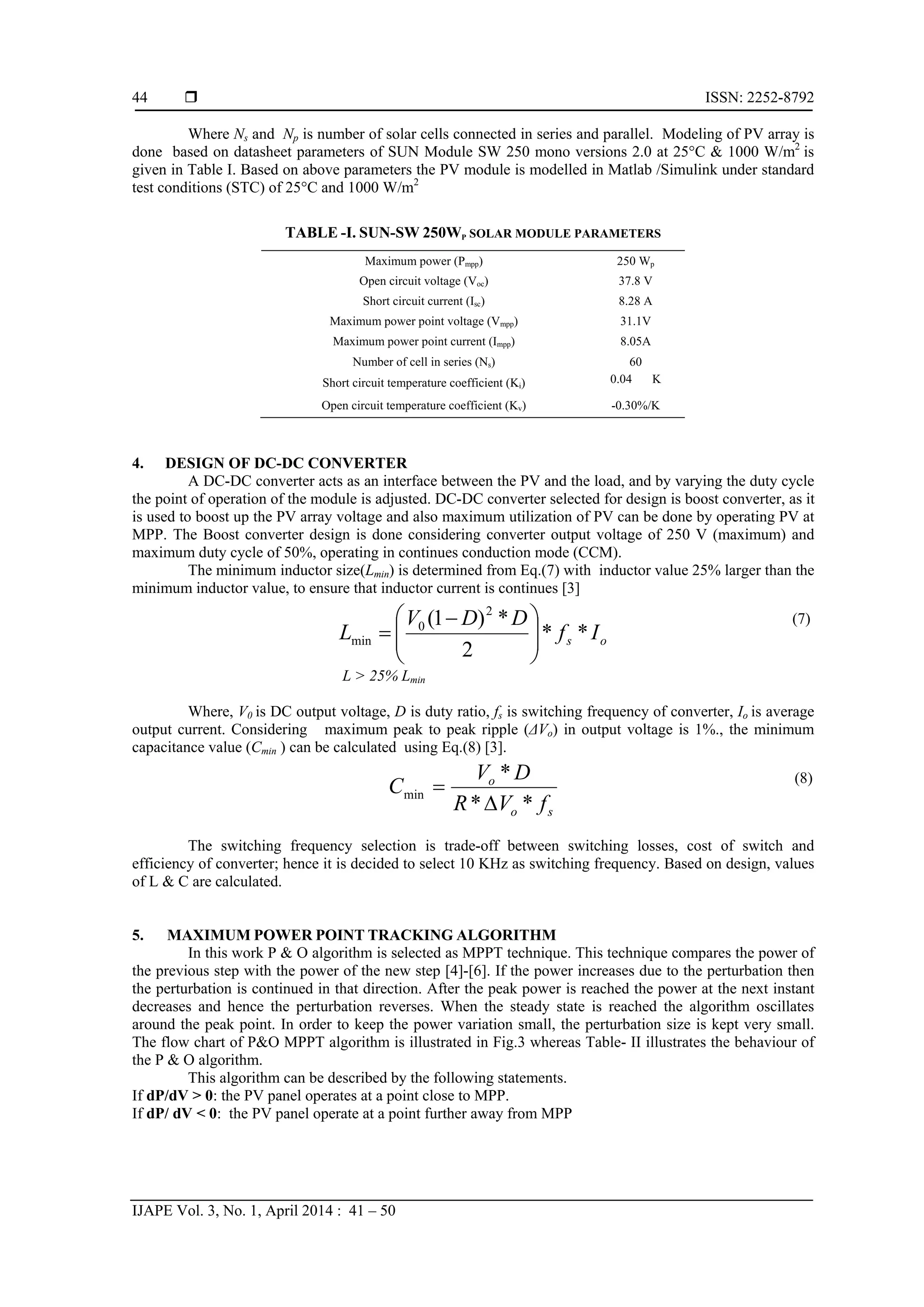 Modeling Simulation and Design of Photovoltaic Array with MPPT Control Techniques | PDF