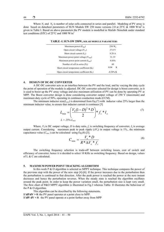 Modeling Simulation and Design of Photovoltaic Array with MPPT Control Techniques | PDF