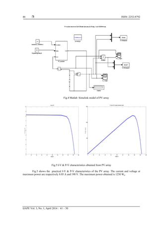 Modeling Simulation and Design of Photovoltaic Array with MPPT Control Techniques | PDF