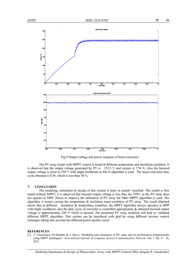 Modeling Simulation and Design of Photovoltaic Array with MPPT Control Techniques | PDF