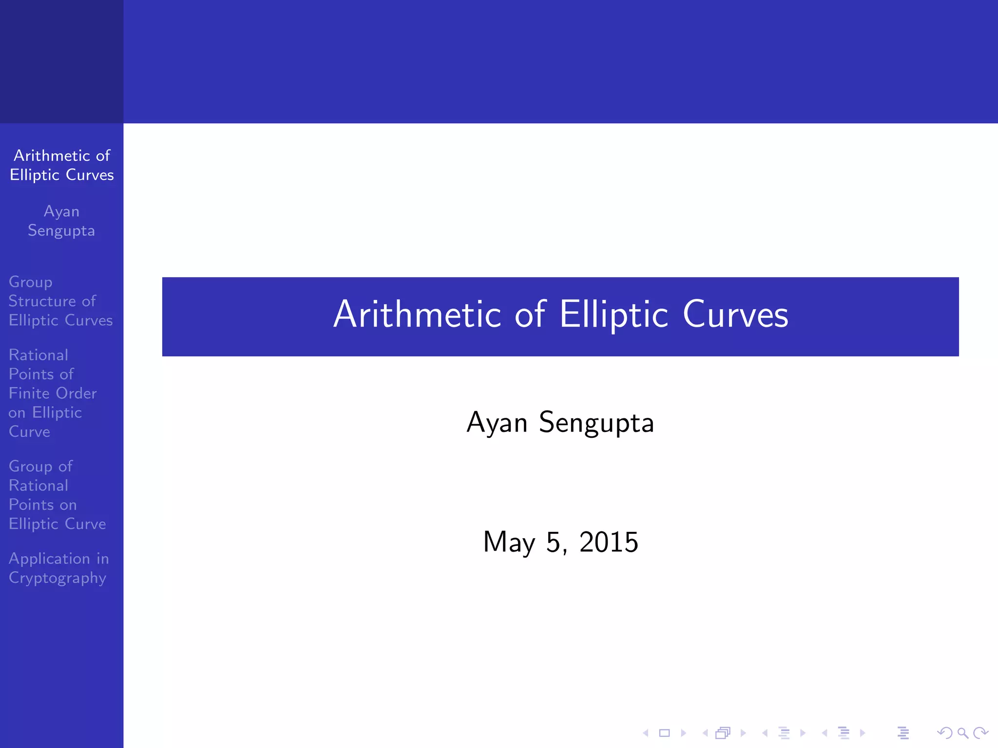 Elliptic Curve Cryptography: Arithmetic behind | PPT