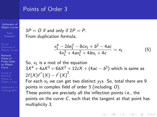 Elliptic Curve Cryptography: Arithmetic behind | PPT