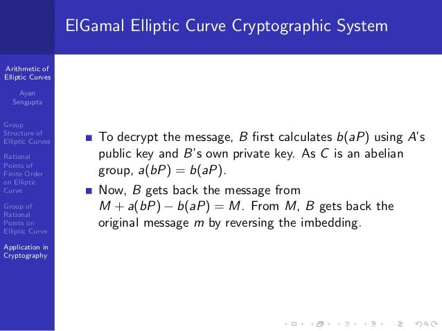 Elliptic Curve Cryptography Arithmetic Behind