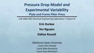 Pressure drop model presentation april 19th | PPT