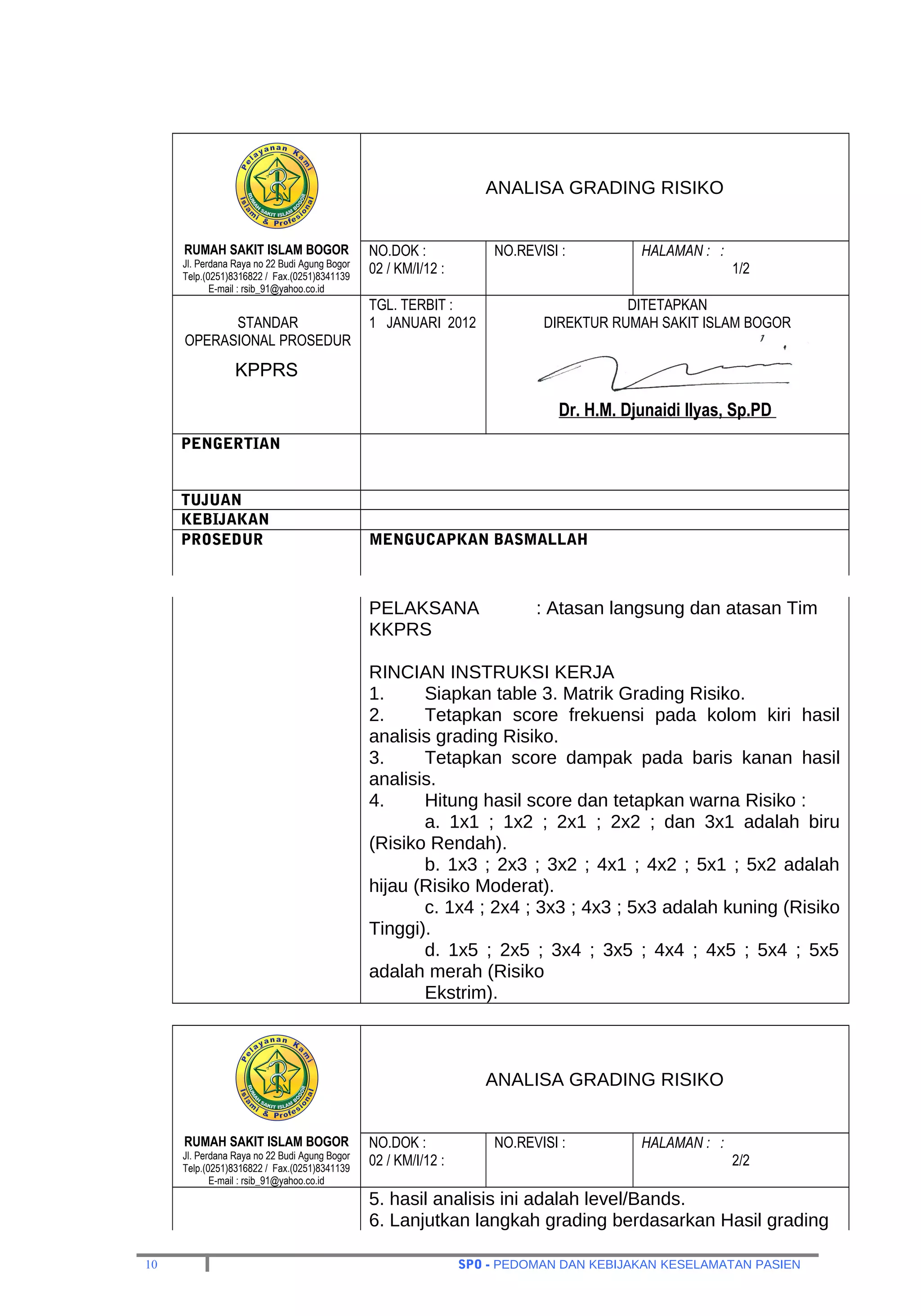 132188769 pedoman-dan-kebijakan-keselamatan-pasien-rumah-sakit-islam-bogor | DOC