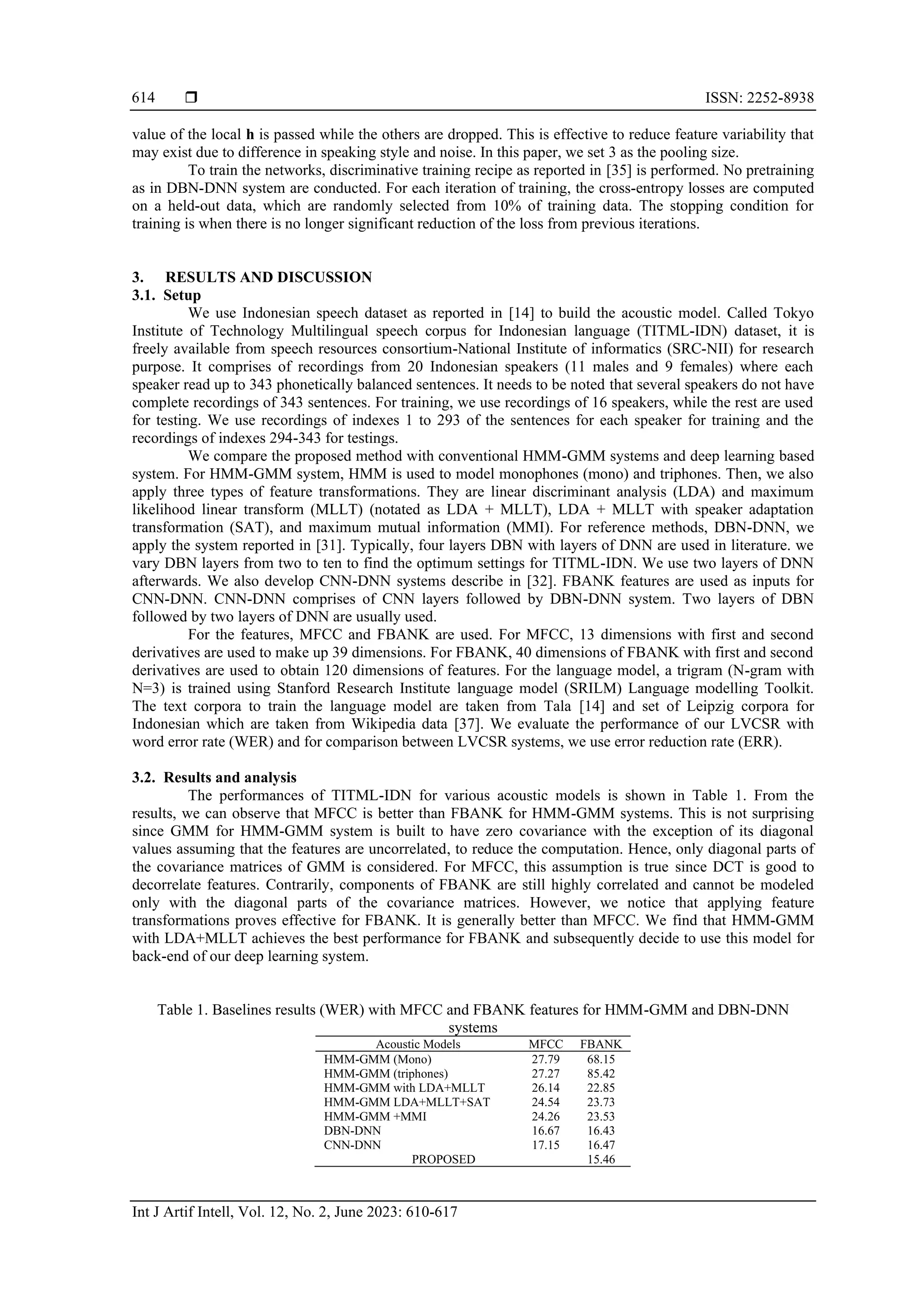 Deep convolutional neural networks-based features for Indonesian large vocabulary speech ...