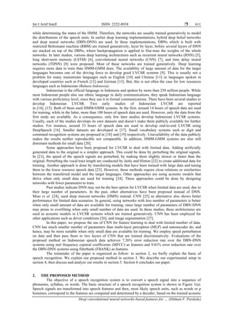 Deep convolutional neural networks-based features for Indonesian large vocabulary speech ...