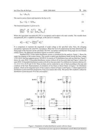 Restoration of a new age power distribution system | PDF
