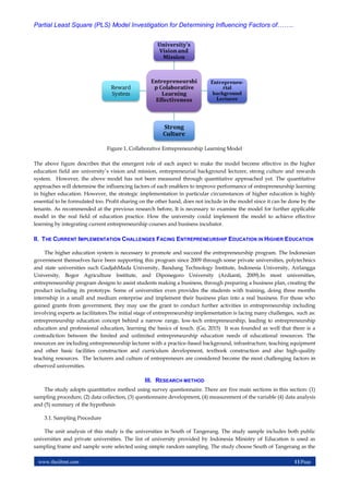 Partial Least Square (PLS) Model Investigation for Determining ...