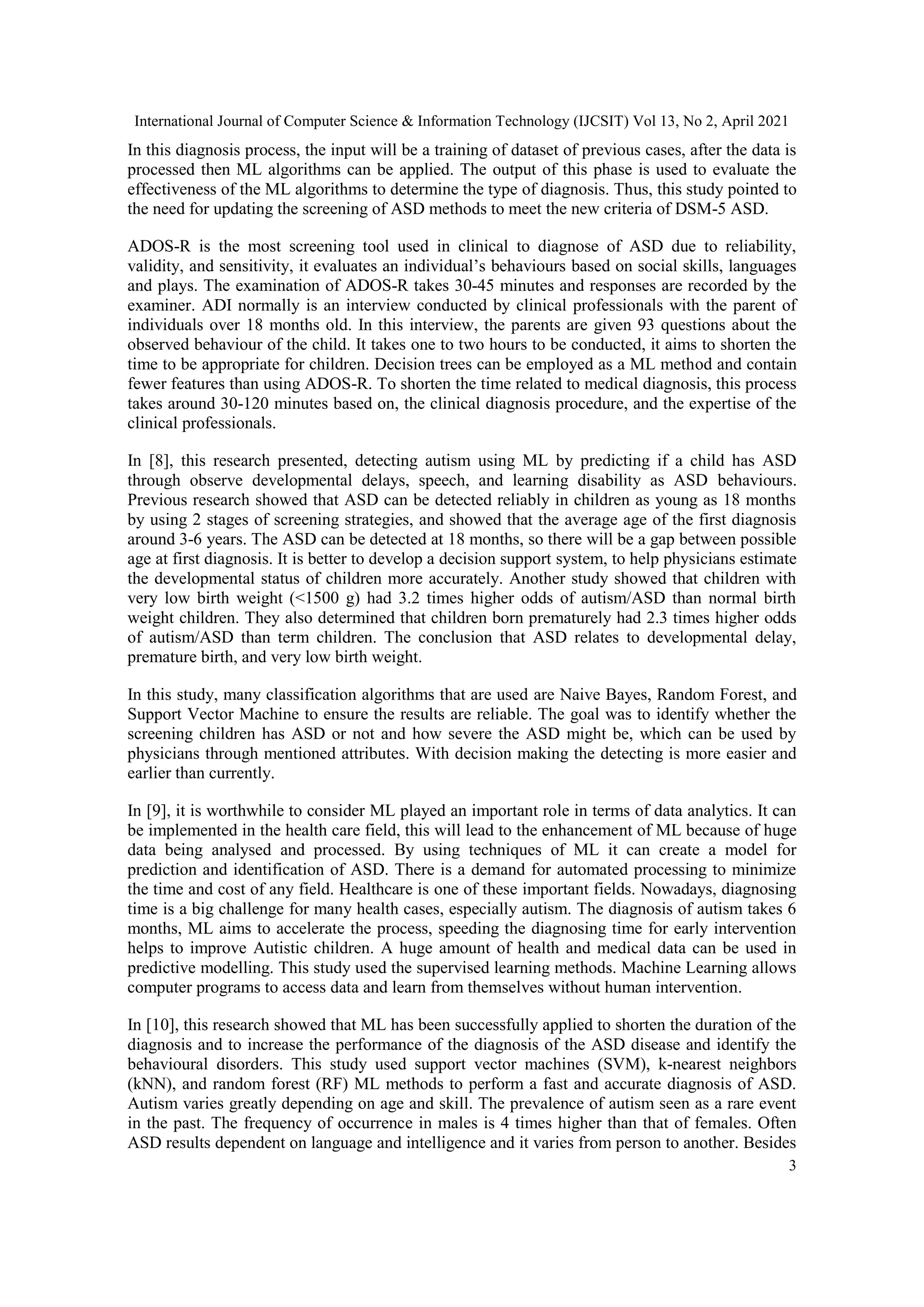 Newly Proposed Technique for Autism Spectrum Disorder based Machine ...